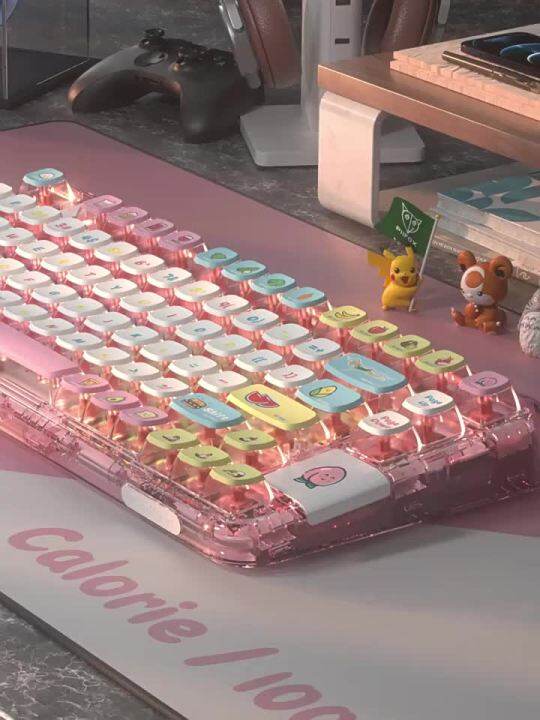 PIIFOX Calorie Keycaps Cute Double Skin Milk Keycaps Heat Sublimation ...