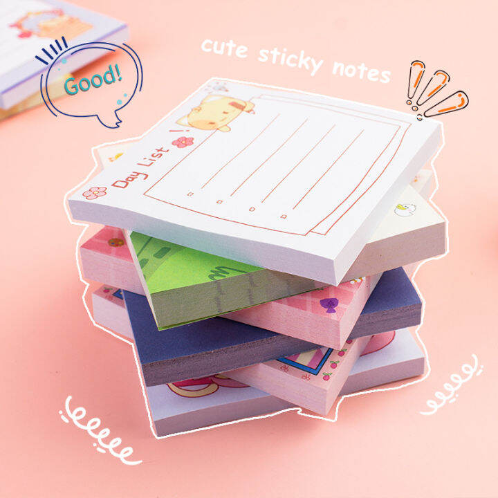 80 Sheets Sticky Notes Morandi Colorful Memo Label Sticker Bookmarks ...