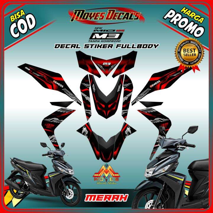 COD Decal Mio M3 decal stiker motor mio m3 / mio z / mio m3 / mio 125 ...