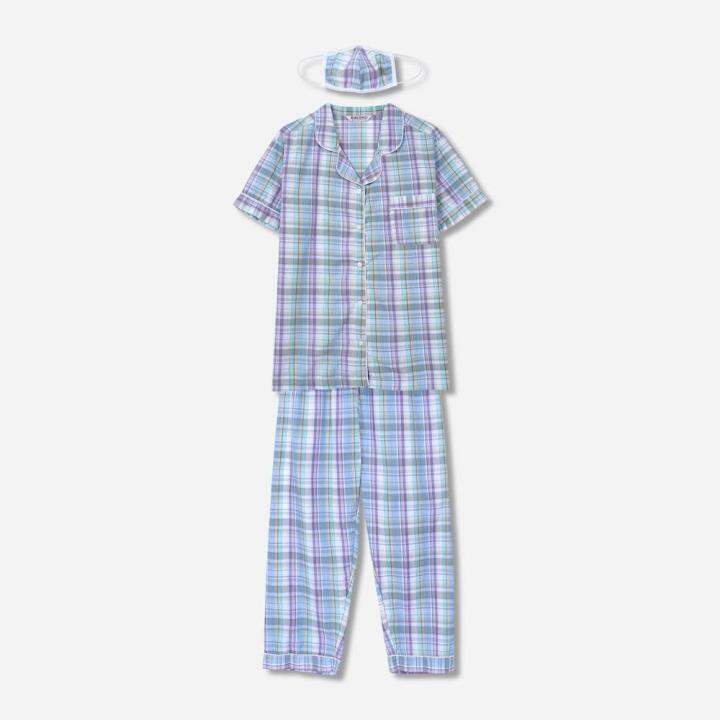 Baleno Sleepwear Ladies Shortie Set Checkered in Violet | Lazada PH