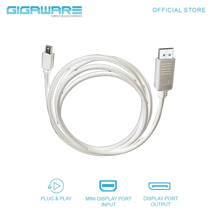 Gigaware 1.8M Mini DP to DP Adapter Cable (Display Port) | Lazada PH