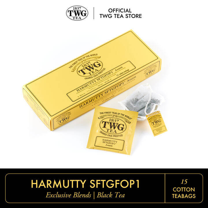 TWG Tea | Harmutty SFTGFOP1 | Black Tea Blend | Cotton Teabag Box 15 Teabags / ชา ทีดับเบิ้ลยูจี ...