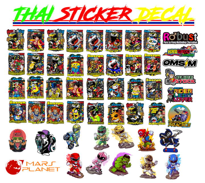 Thai Sticker Decal Glossy Waterproof Thailook motorcycle decal BATCH 2 ...