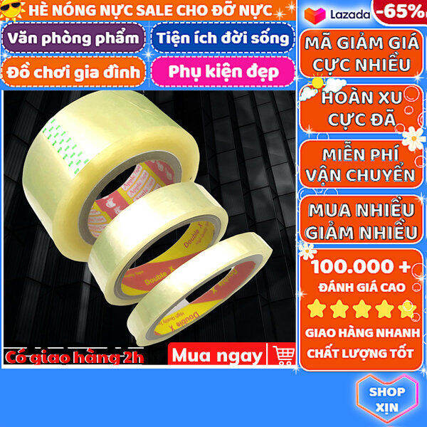 Băng keo trong nhiều kích thước ( chọn phân loại ) , băng keo trong suốt ,băng keo trong 200yard ...