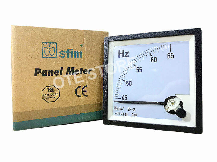 SFIM SF96 Analogue AC Frequency 45-65 Hz meter 220V/415V (96mm x 96mm ...