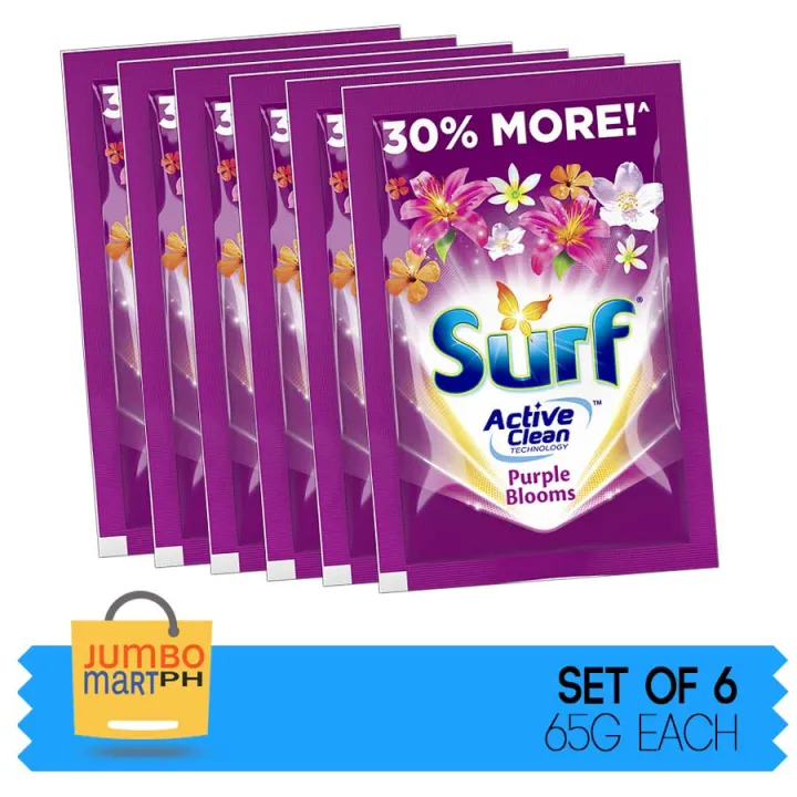 SURF POWDER DETERGENT PURPLE BLOOMS SACHET / 65G / SET OF 6 | Lazada PH