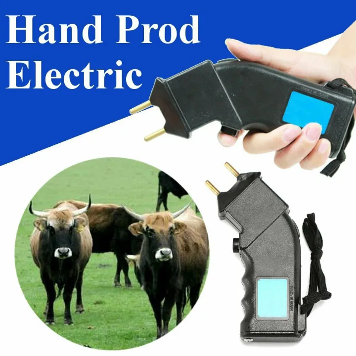 Portable Electric Livestock Whip Cattle Prod Prodder 4000V Shock ...