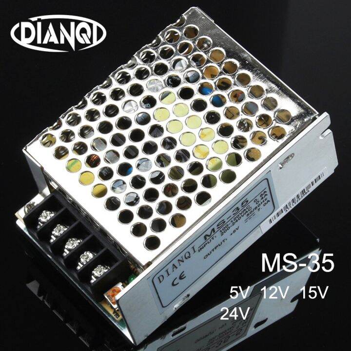 DIANQI MS-35-5 MS-35-12 MS-35-24 Switching Power Supply Unit MS-35w 5V 12V 15V 24V Mini Din ขนาด ...