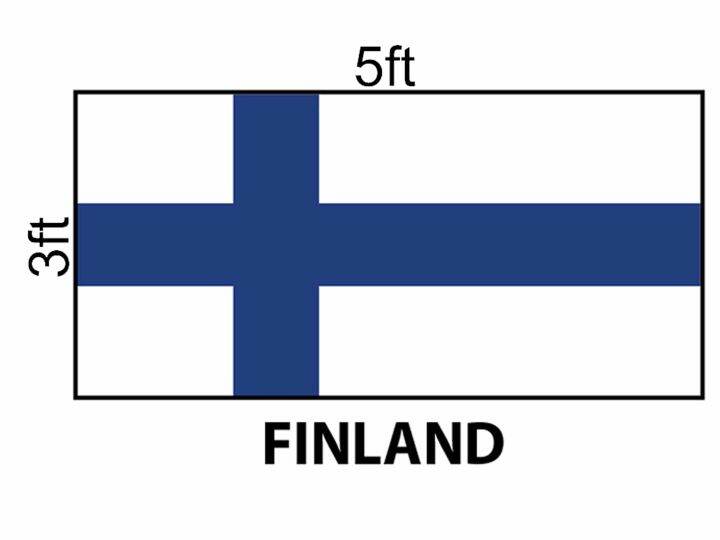 Finland Flag 3x5ft, Bendera Finland 3x5ft, Polyester | Lazada