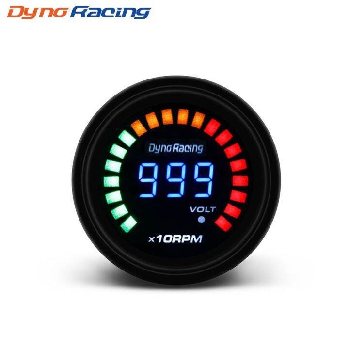 Dynoracing 2quot;52mm 12v Car Auto Digital Smoked Tachometer 0~10000 Rpm 20 Led Light Display ...