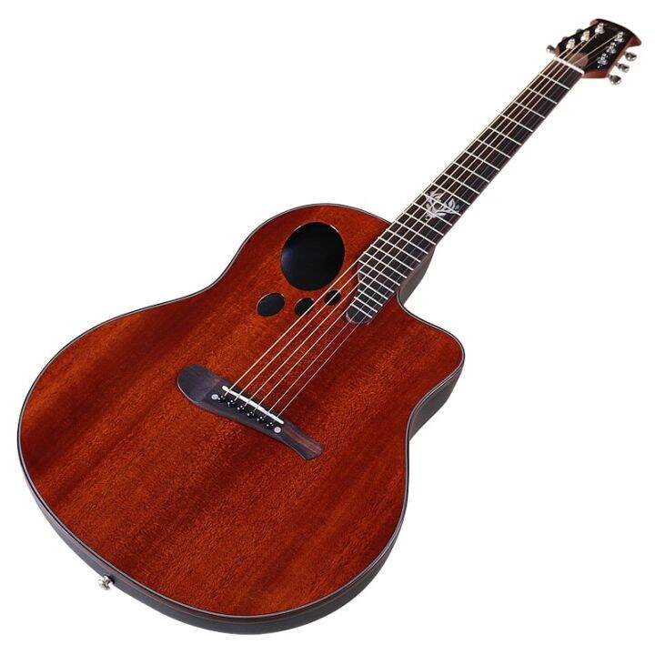 Laminated Spruce Wood Electric Acoustic Guitar 6 Strings Round Back ...
