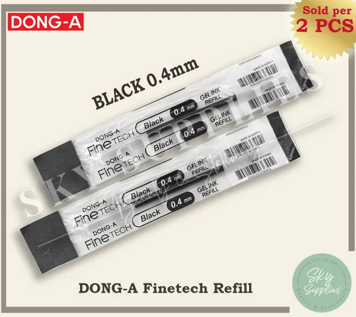 2pcs Dong-A Fine Tech Pen Refill Black 0.3mm / 0.4mm | Lazada PH