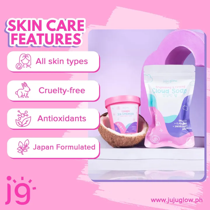 Original Juju Glow Glow-Giving Duo Collagen Ice Creamask / Brightening & Firming Cloud Soap ...