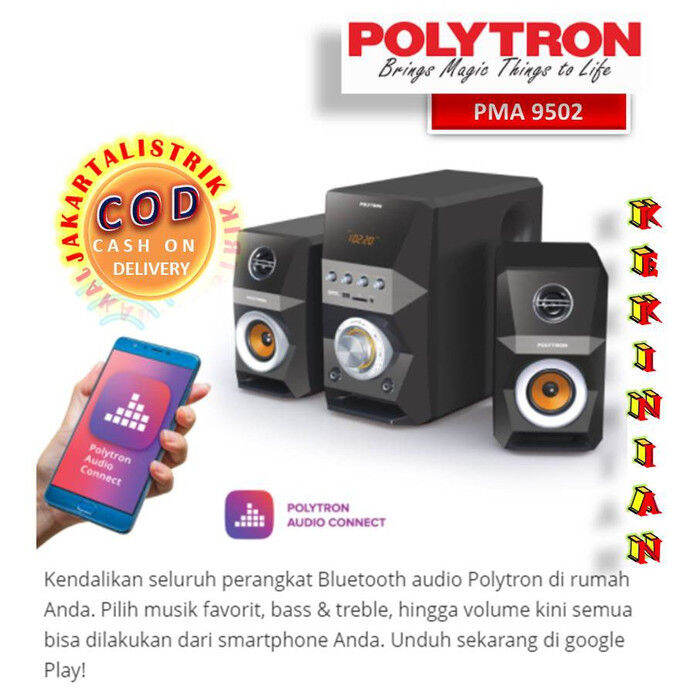 SUPER BASS POLYTRON PMA 9502 MULTIMEDIA SPEAKER BLUETHOOT KARAOKE ...