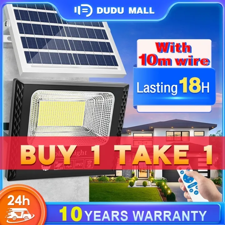 JIUJIU DUDU 400W solar lights outdoor waterproof IP67 solar flood light ...