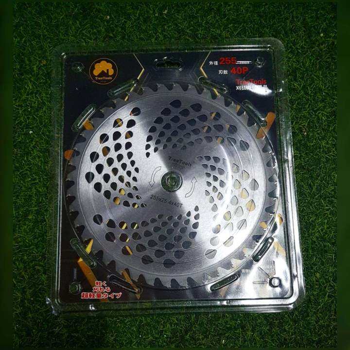 TREETOOLS ใบมีดตัดหญ้า รุ่น10นิ้ว 40ฟัน ใบเลื่อยวงเดือน ใบเลื่อยอัลลอย ฟันคาร์ไบท์ หญ้าไม่กระจาย ...
