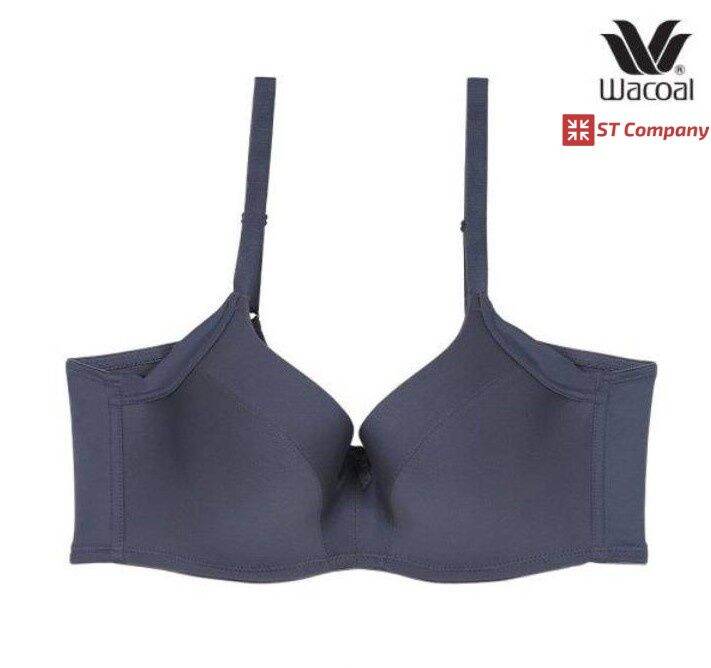 เสื้อใน Wacoal Basic Bra สีเทาเข้ม (DG) มีโครง 4/5 คัพ รุ่น WB9919 เก็บทรง ฟองบาง ลำตัวใหญ่ เก็บ ...