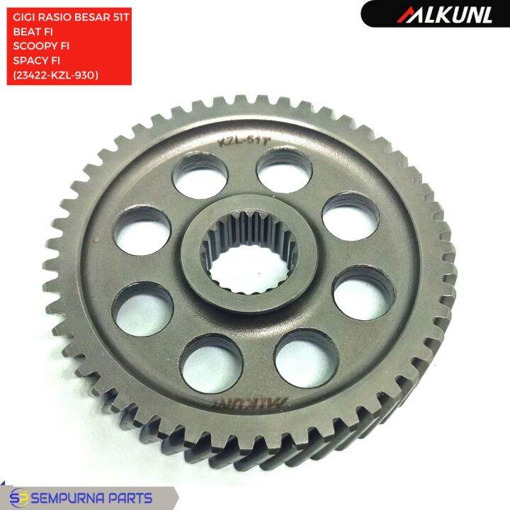 GIGI RASIO BESAR BEAT FI,SCOOPY FI,SPACY FI 51T (23422-KZL-930 ...