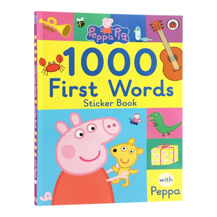 ต้นฉบับเด็กหนังสือยอดนิยม Peppa Pig: แรก100-1000คำสติ๊กเกอร์หนังสือคณะ ...