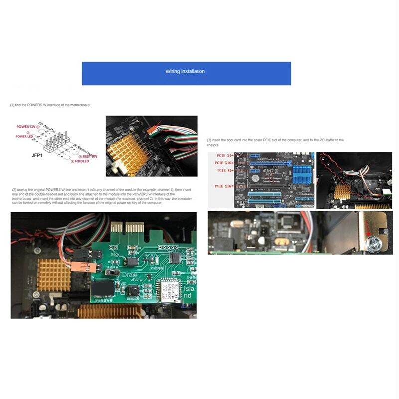 PCI-E Desktop PC Remote Controller EWeLink Wireless Restart Switch Turn ...