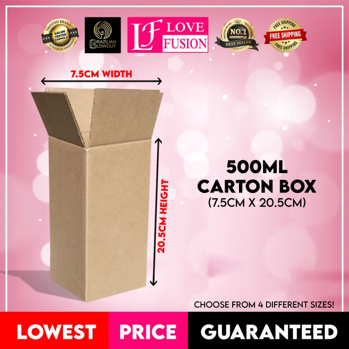 1 pc 500ml Carton Box (7.5cm x 20.5cm) | Lazada PH