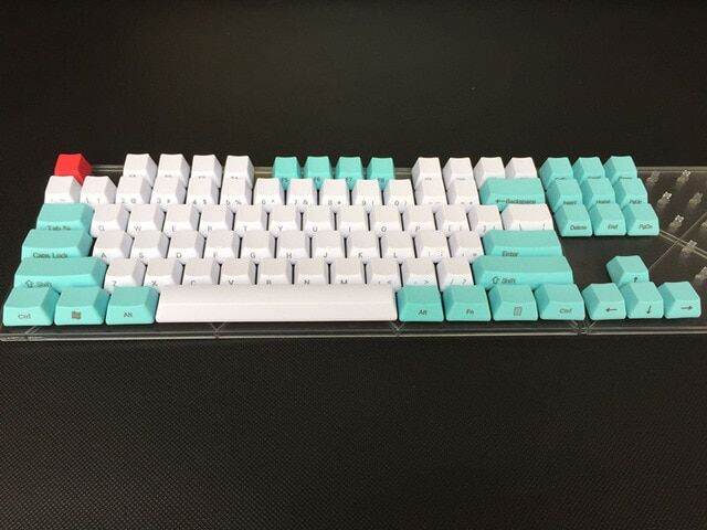 Cool Jazz White Blue Mixed Thick Pbt Ansi Iso Layout 108 87 Keycap Oem ...