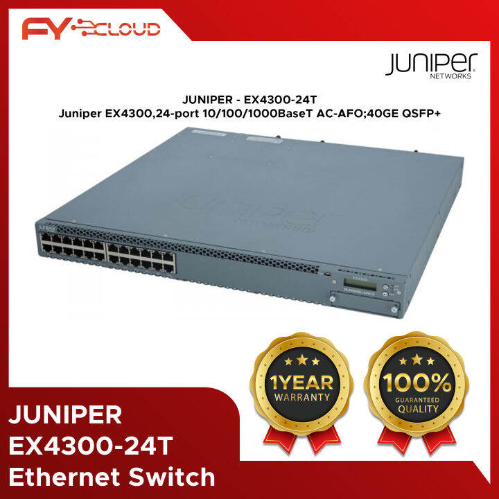 JUNIPER - EX4300-24T - Juniper EX4300,24-port 10/100/1000BaseT AC-AFO ...
