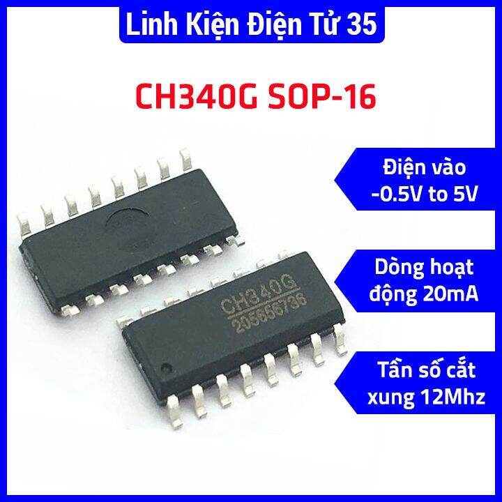 IC CH340G chân dán SOP16 tần số cắt xung 12MHz | Lazada.vn