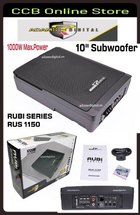 Adams Digital RUBI SERIES 10"Inch Seat Subwoofer RUS-1150 - 1000W Max.Power | Lazada