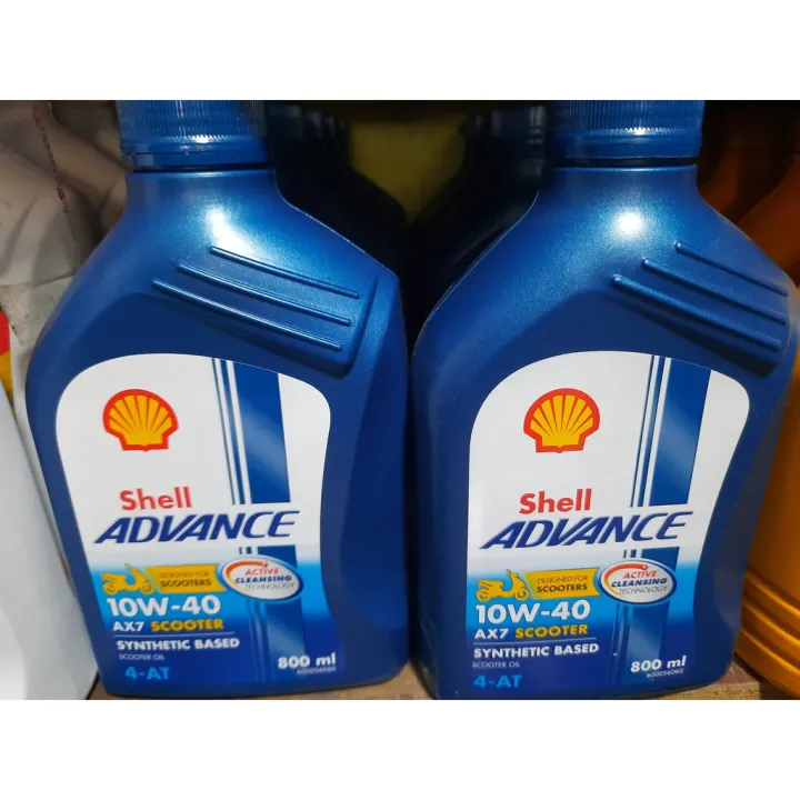 Chain Lube for Motorcycle Shell Advance 4T AX7 SCOOTER 10W-40 800ml ...