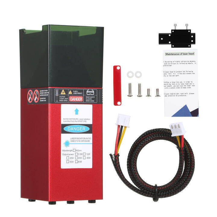 Smart Sensor 450nm 80W Laser Module Fixed Focal Length Laser Engraving ...