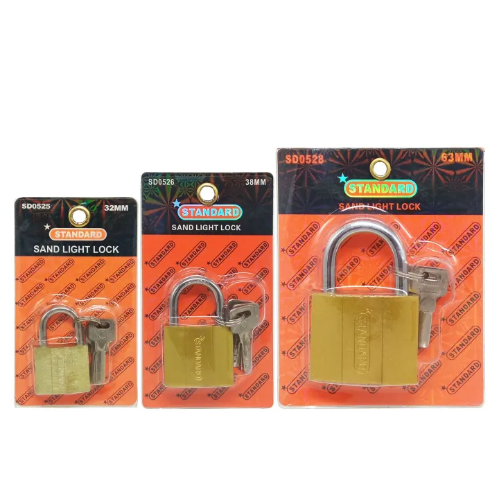 Standard® Padlock Sand Light Lock lock for door tools 32mm/38mm/50mm ...
