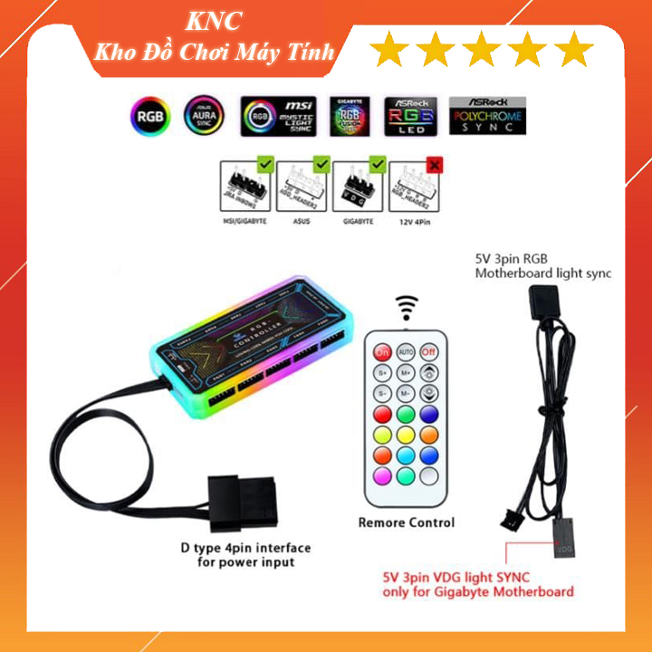 Tấm che nguồn PC Led RGB 5v ARGB logo Aorus, đồng bộ màu Hub Coolmoon ...