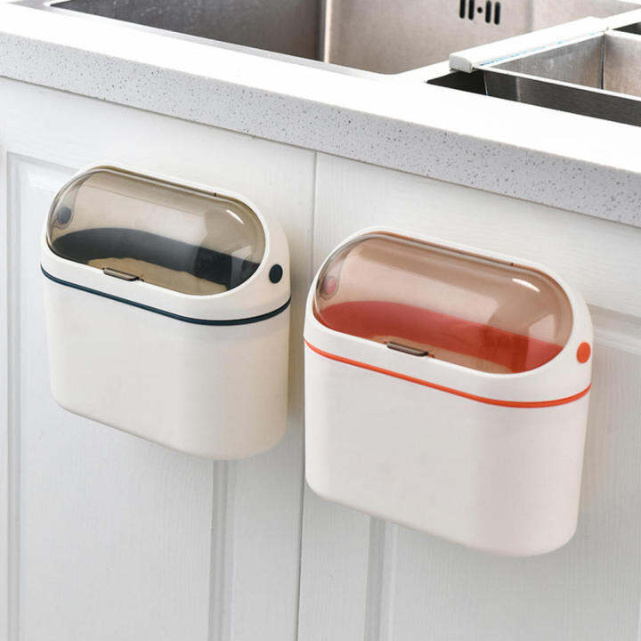 Mini Trash Can with Lid Mini Waste Basket for Desktop Small Office ...