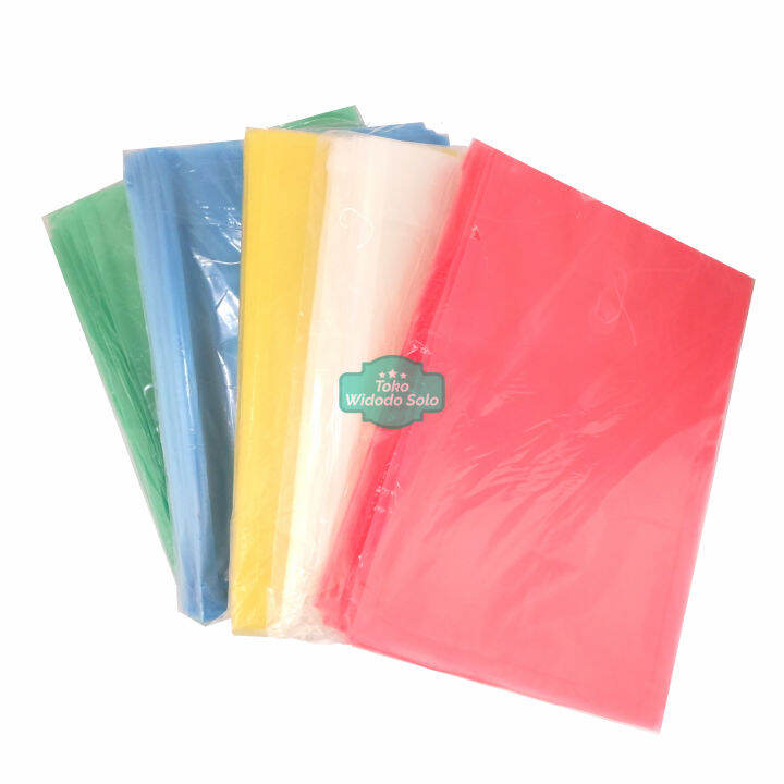 Map Plastik Tali Folio Merah Biru Hijau Kuning Putih Amplop - 1 Pack ...