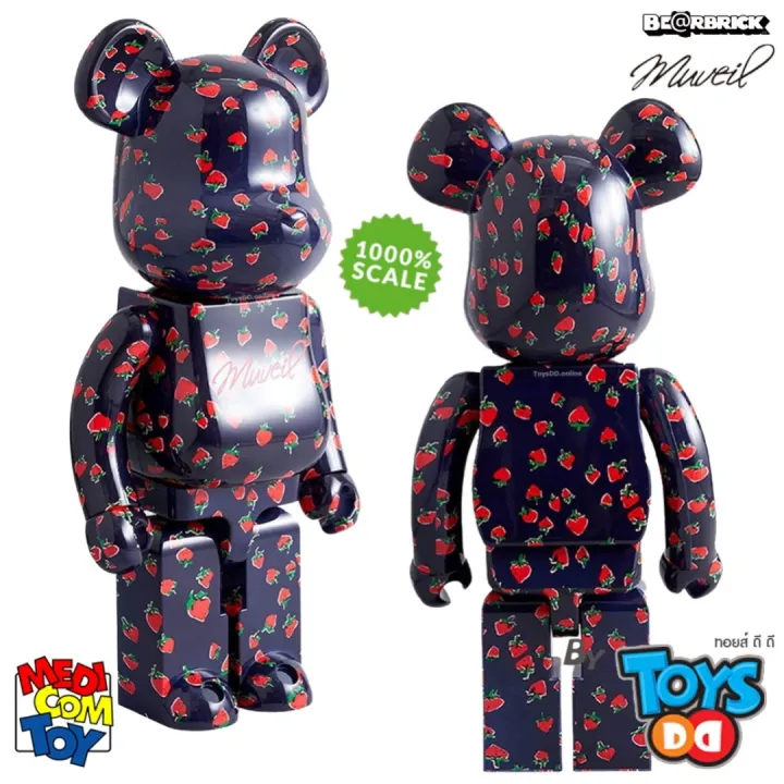 BEARBRICK MUVEIL Strawberry Pattern 1000% | Lazada.co.th