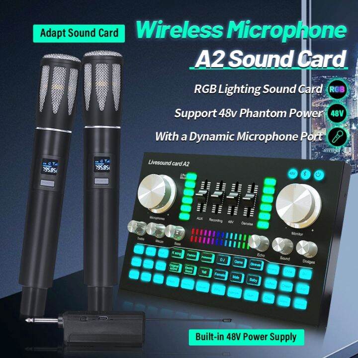 Big sale ☇ A2 Sound Card 48V Audio Headset Microphone for Mobile Phone ...