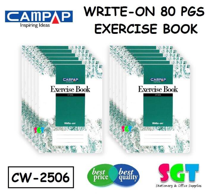 CAMPAP Write - On A4 80 pages Exercise Book (CW-2506) 10 pcs/ pack | Lazada