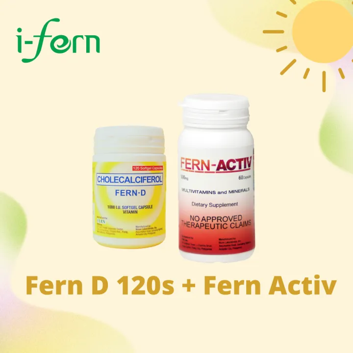 IFERN DUO Fern D 120 Softgels and Fern Activ 60 Capsules KalidadOShop | Lazada PH