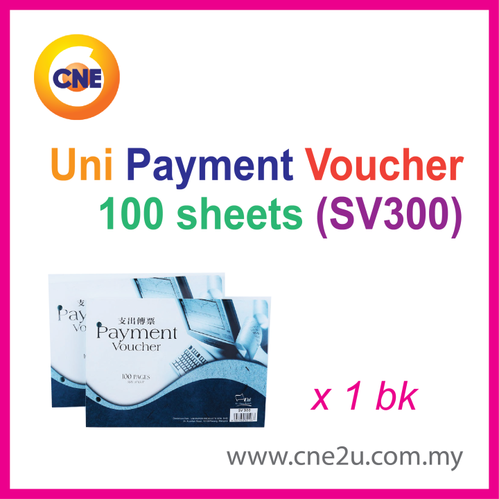 Uni Paper Payment Voucher (SV 300) / Petty Cash (SV 100) / General Cash ...