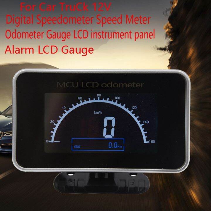Car Truck 12V/24V 2 IN 1 Functions Digital Speedometer Speed Meter ...