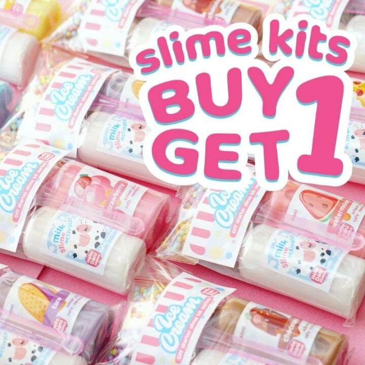 Slime Kit Buy 1 Get 1 Ice Cream Complete Set Activator Glue Party ...