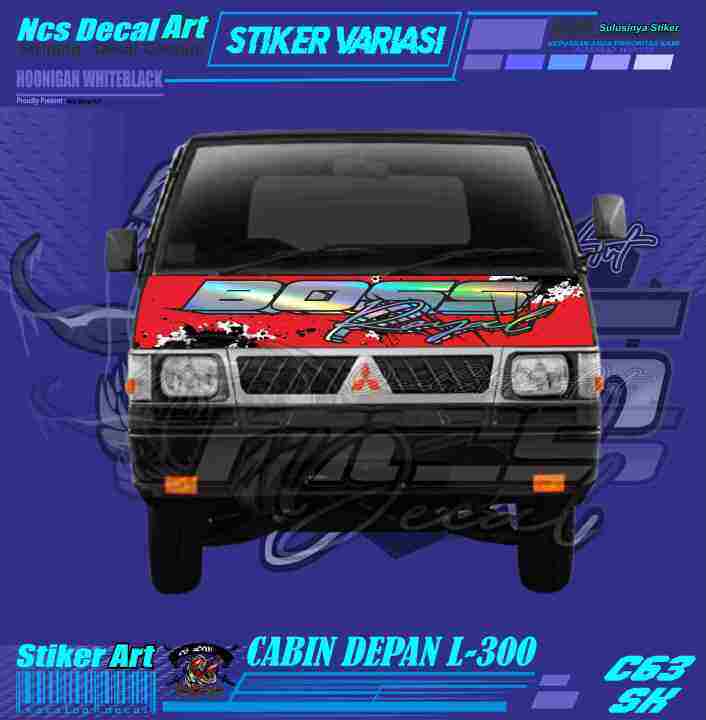 Stiker mobil pickup l-300 stiker cabin depan stiker decal l-300 stiker ...