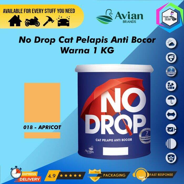 NO DROP Cat Pelapis Anti Bocor 1kg - 018 Apricot | Lazada Indonesia
