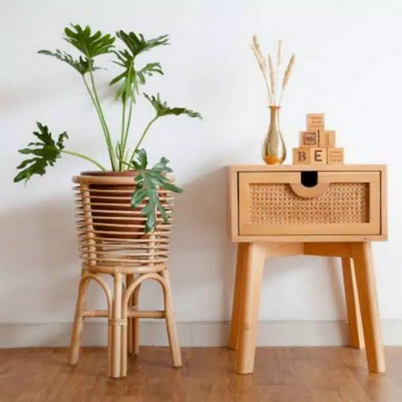 STANDING POT ROTAN MURAH / COVER POT ROTAN / POT ROTAN ANYAMAN STANDING ...