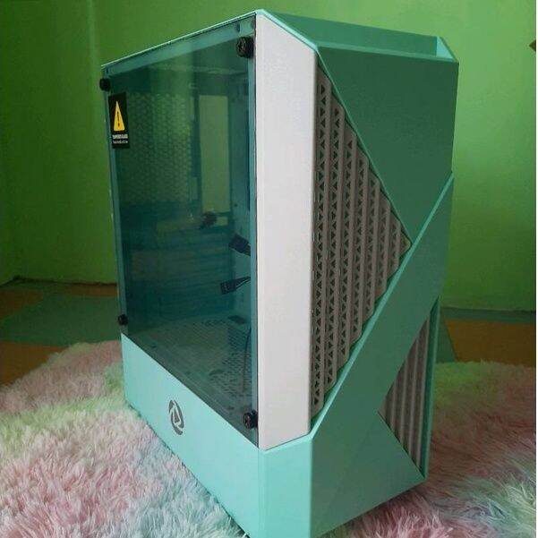 InPlay Meteor 06 White/Pink Mid Tower Gaming Case PC CASE Desktop ...