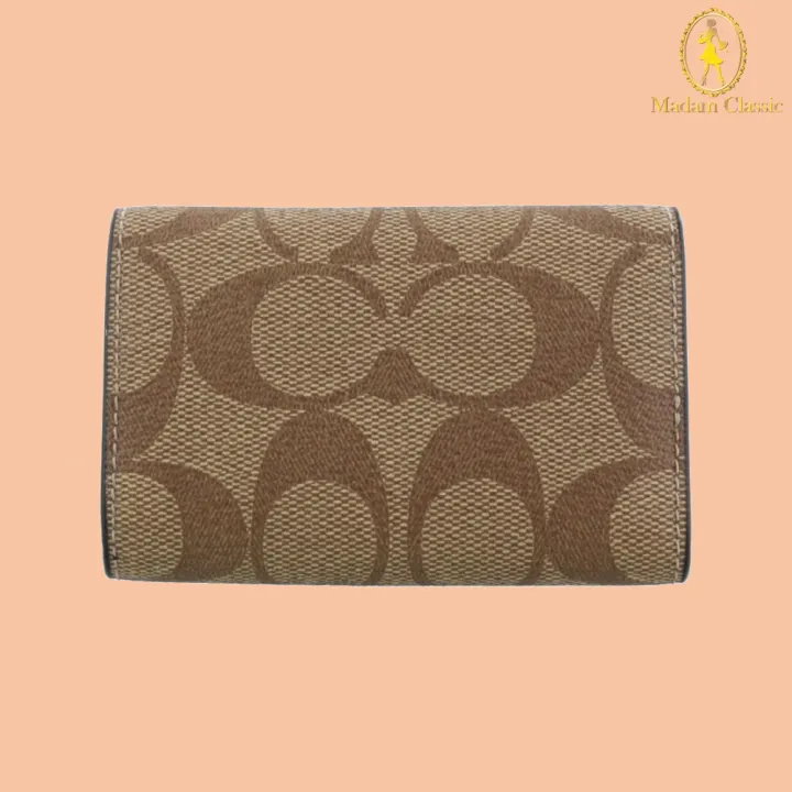 กระเป๋าใส่พวงกุญแจ COACH F78675 FIVE RING KEY CASE IN SIGNATURE CANVAS ...