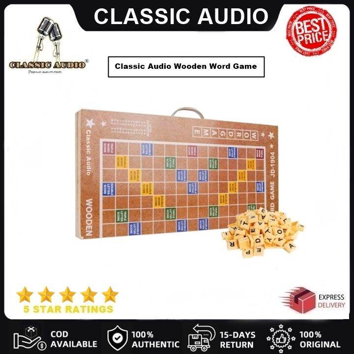 Classic Audio Wooden Scrabble Word Board Game (Original) | Lazada PH