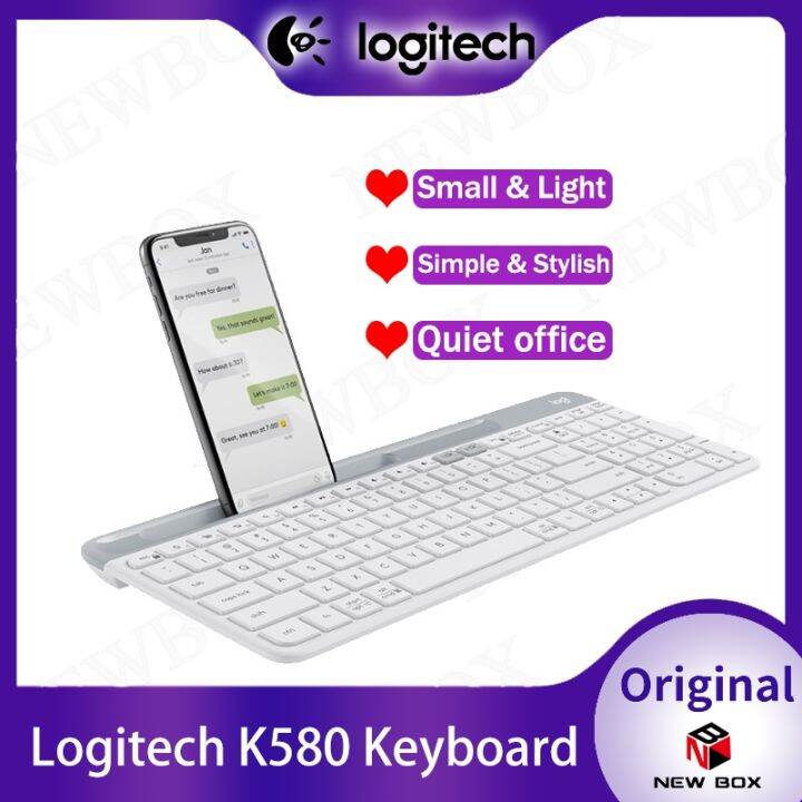 【new】 Logitech K580 Wireless Ultra Thin Keyboard Dual Mode 2 4g Bluetooth Unifying Office