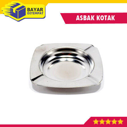 Asbak Tempat Abu Rokok Roko Stainless Steel KOTAK Murah | Lazada Indonesia
